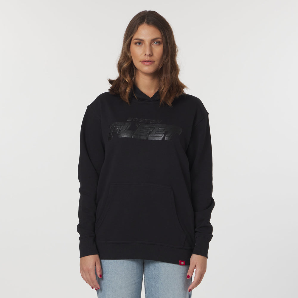 Adult Boston Fleet Sportiqe Puff Ink Logo Drake Hoodie