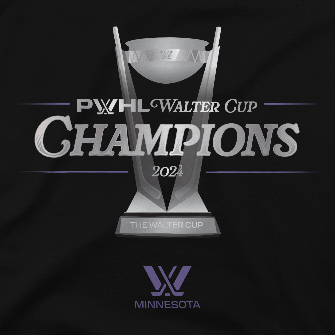 Minnesota PWHL Walter Cup Champions Trophy Graphic Stadium Essentials ...