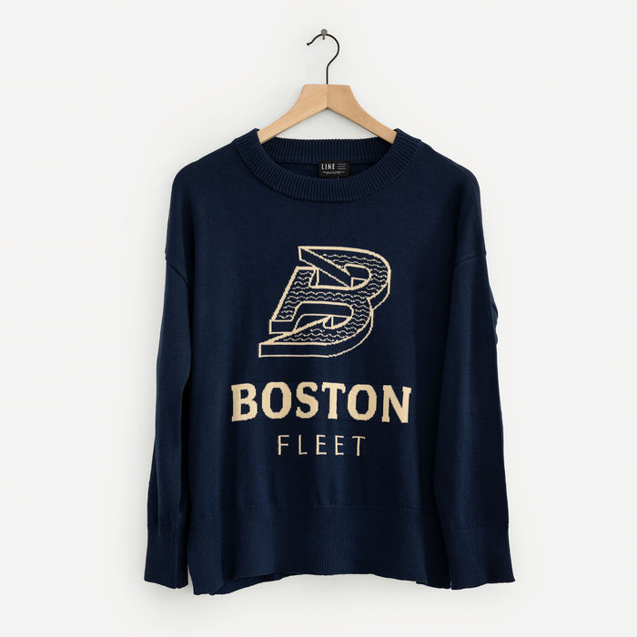 Women's Boston Fleet Line Change Team Logo Knit Sweater