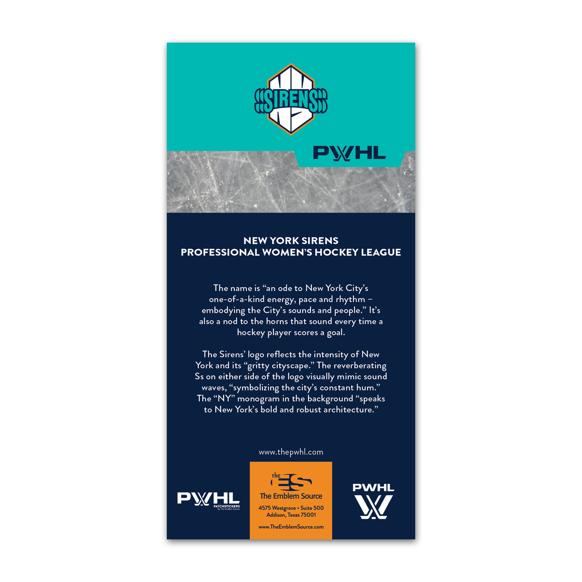 New York Sirens PatchStickers 3 Pack – The Official US Shop of the PWHL