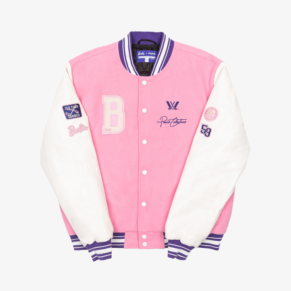 PWHL x Barbie by Peace Collective Adult Letterman Jacket