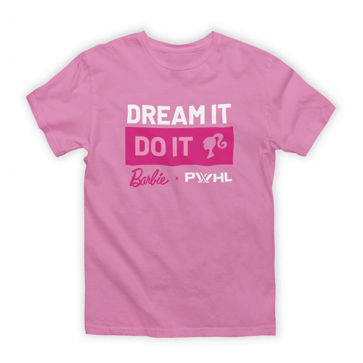 PWHL x Barbie Youth Dream It, Do It T-Shirt – The Official Shop of the PWHL